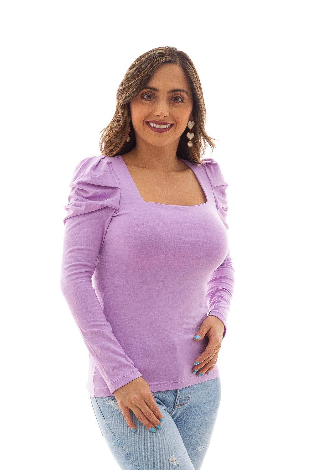 BLUSA MUJER IRREAL HOMBROS ALTOS CORTE PRINCESA